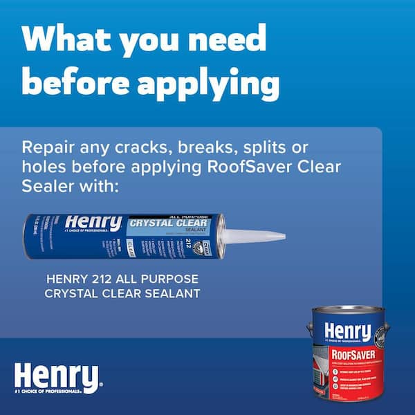 Henry 812 RoofSaver Clear Sealer Shingle Roof Coating 0.90 gal ...
