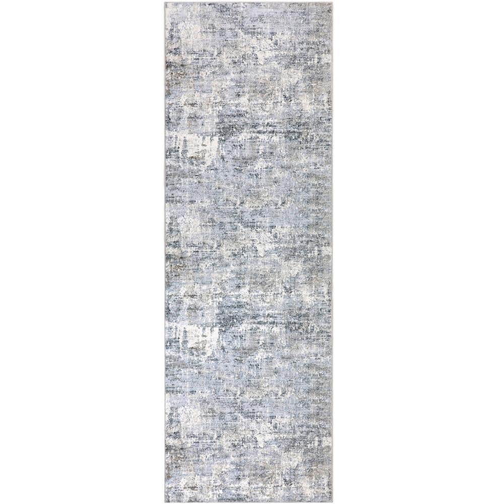 HaiiMeid Morocco Blue/Gray 2 ft. x 8 ft. Modern Abstract Area Rug ...