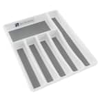 Lavish Home White Plastic Drawer Organizer Tray HW0500095