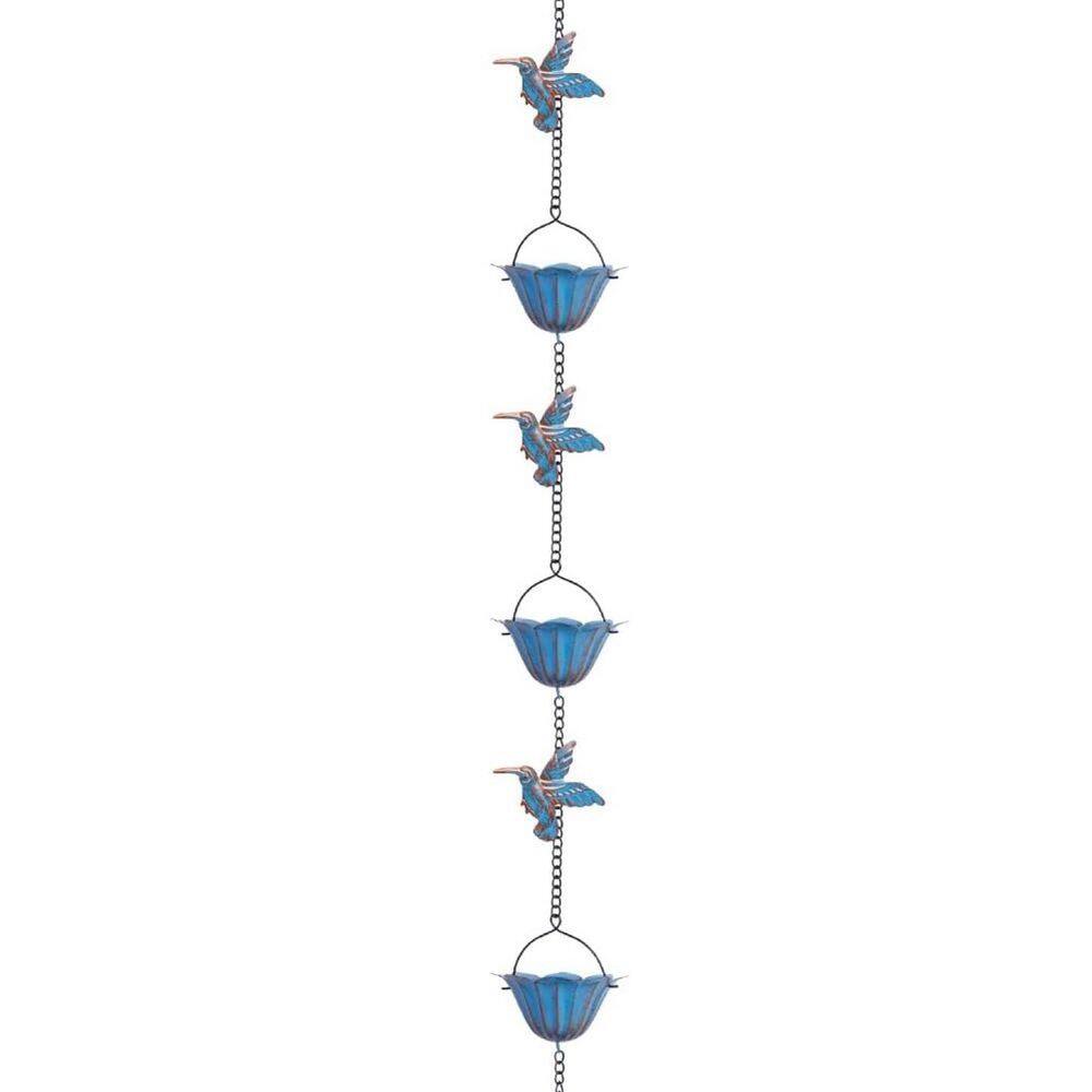 FAWEY TRED INC 13. 4FT Rain Chain, Copper Rain Chain Bell with 12 Cups ...
