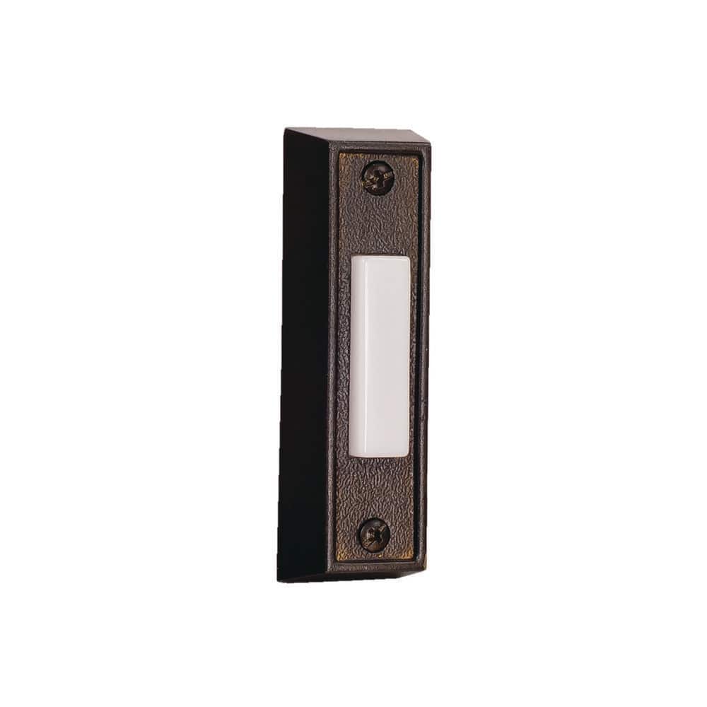 CRAFTMADE Wired Surface Mount Bronze Finish Doorbell Push Button with ...