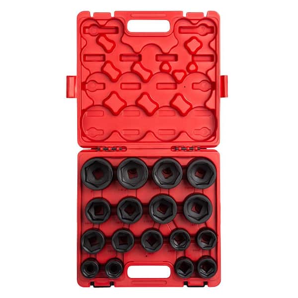 SUNEX TOOLS 3/4 in. Drive Heavy-Duty SAE Impact Socket Set (17-Piece ...