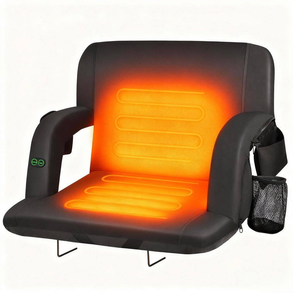SEEUTEK Heated Stadium Seat, Dual-Zone Heating, 6-Position Recline, 21 ...