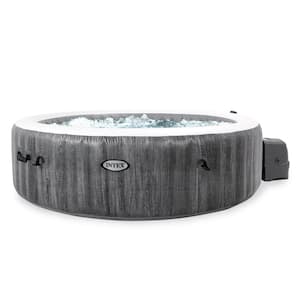 Intex PureSpa Plus 6 Person Inflatable Round Hot Tub Set with 170 Jets ...