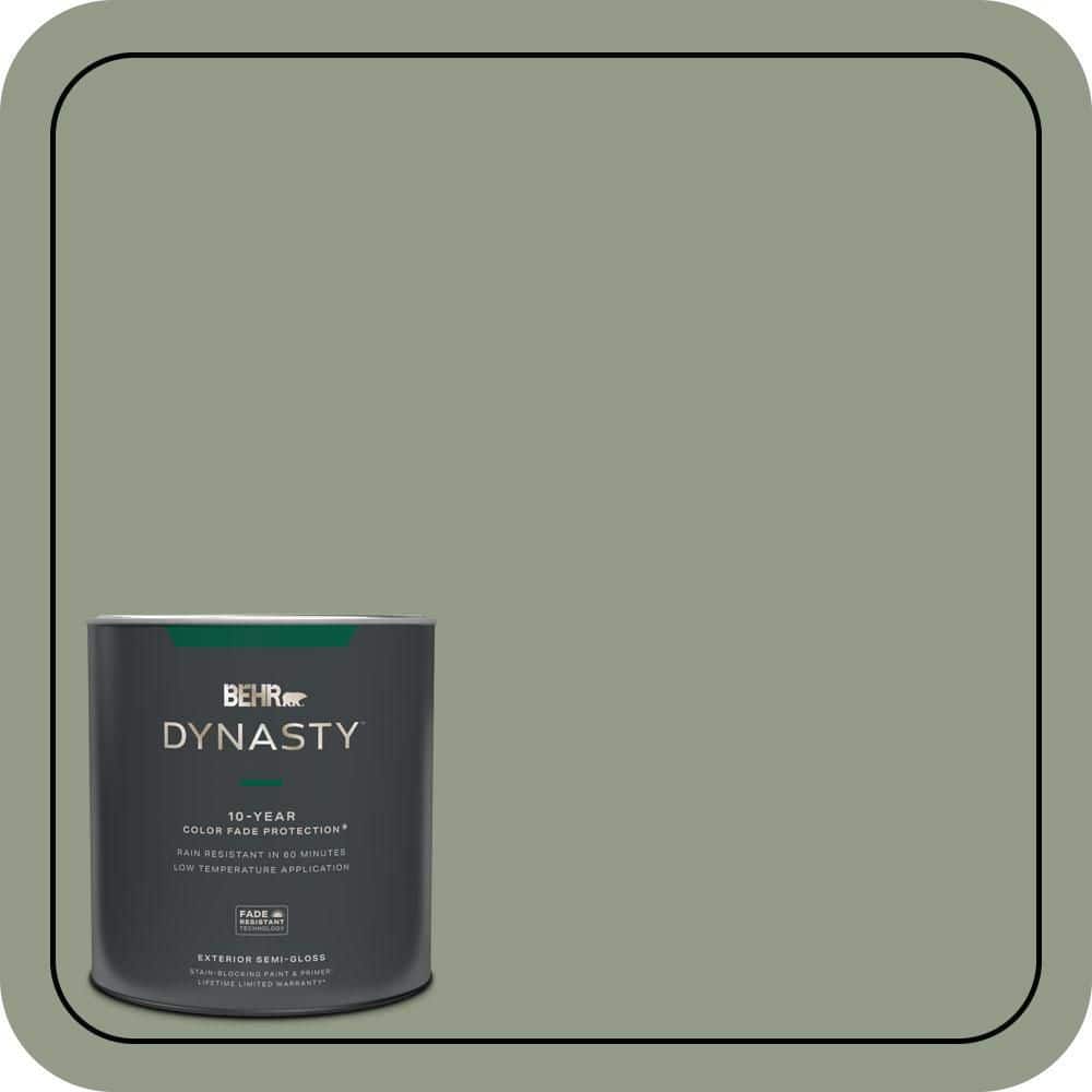 BEHR DYNASTY 1 qt. #430F-4 False Cypress Semi-Gloss Enamel Exterior ...