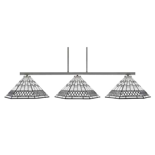 Cottonwood 3-Light Graphite Light Chandelier with Pewter Art Glass ...