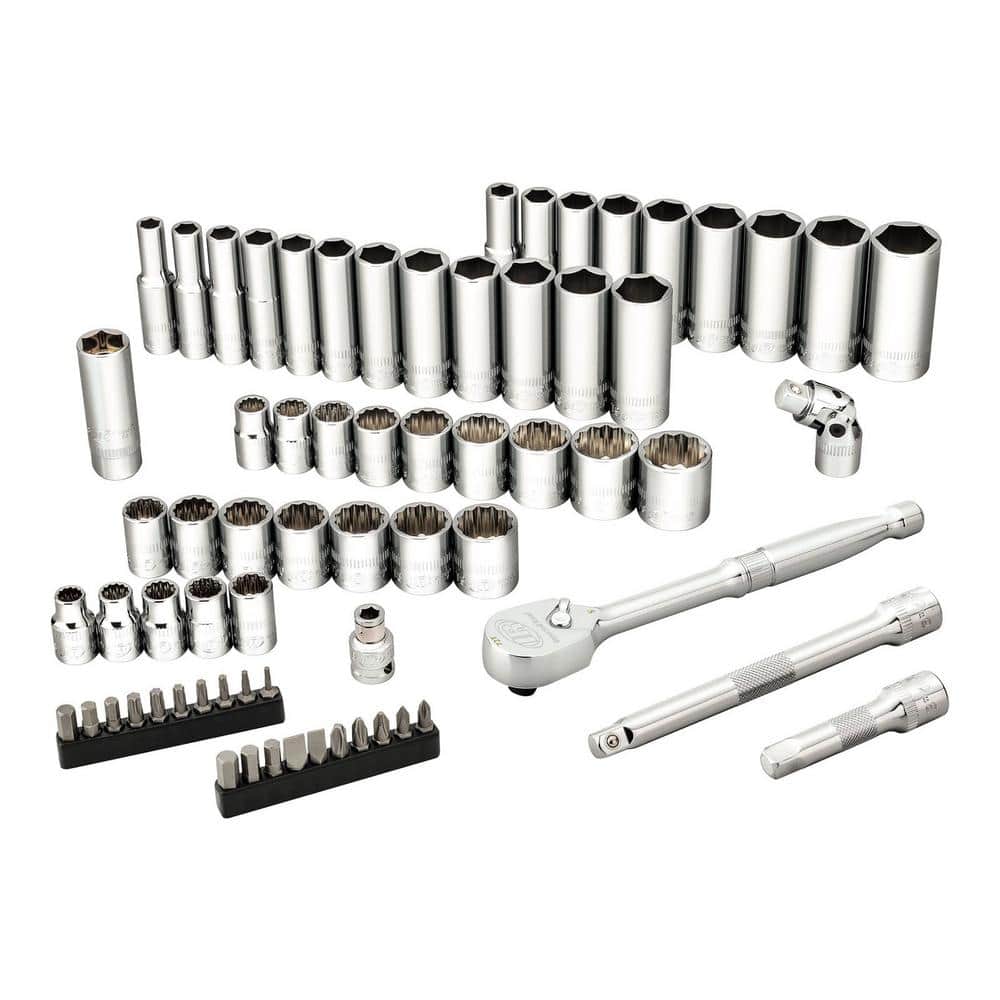 Ingersoll Rand 68 Piece 3/8 Inch Drive SAE/Metric Master Mechanics Tool ...