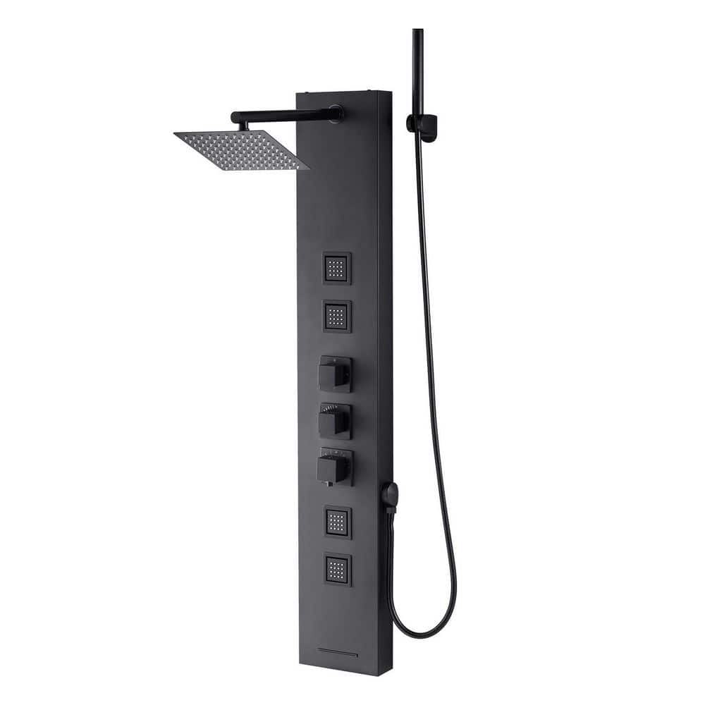 SKYSHALO Shower Panel Tower System with Rainfall Shower Head, 49 in ...