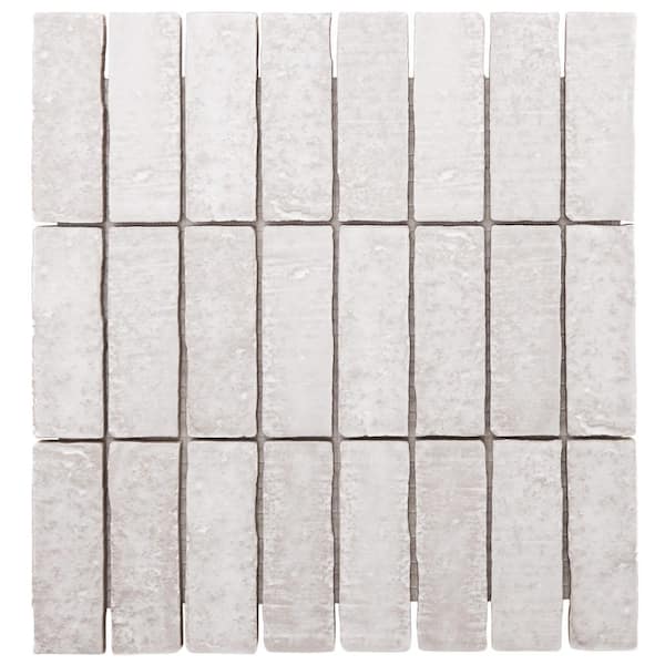 Ivy Hill Tile Creston Chalk White 4 in. x 0.39 in. Stacked Matte ...