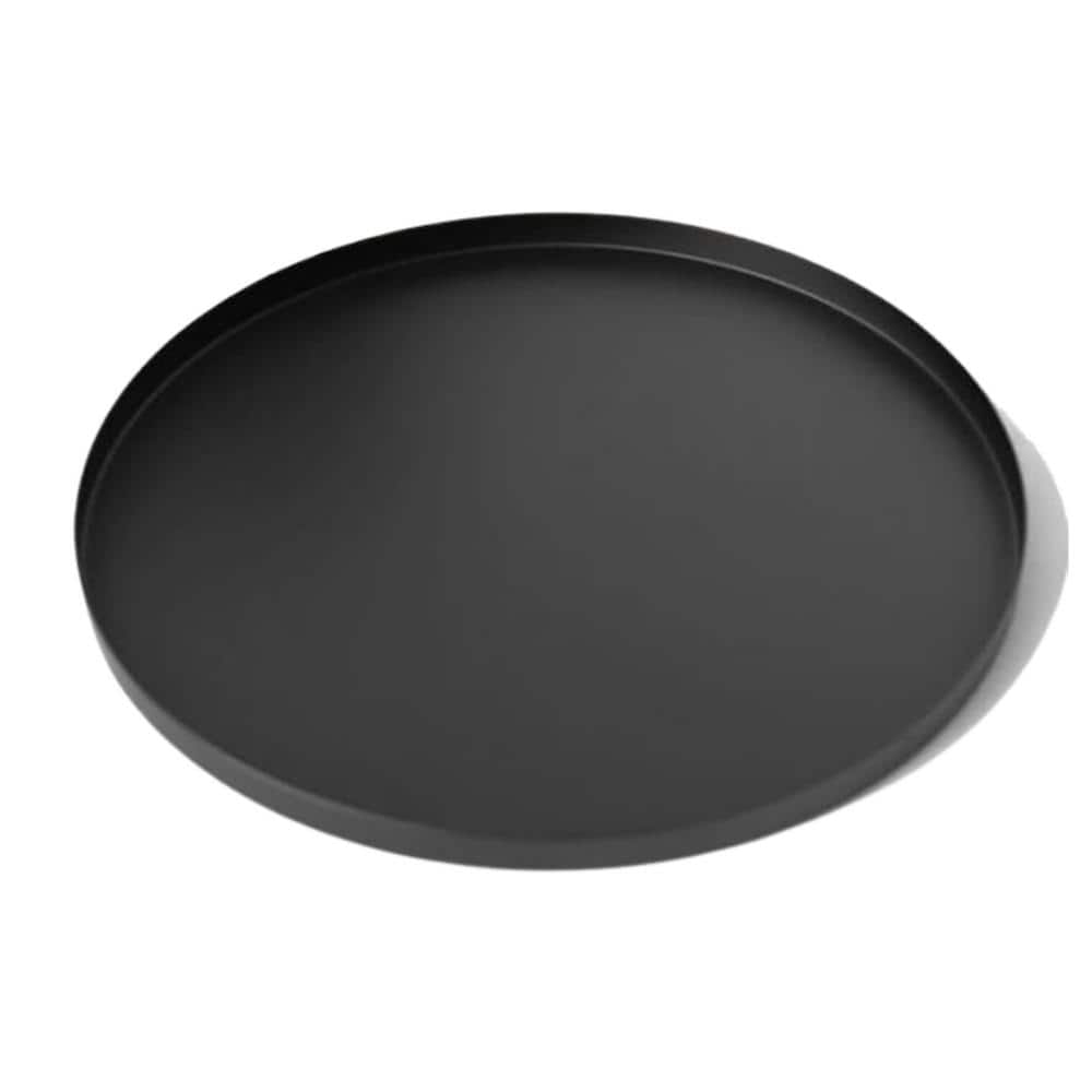 Afoxsos 12 inch Black Serving Tray, Circle Round Decorative Platter ...