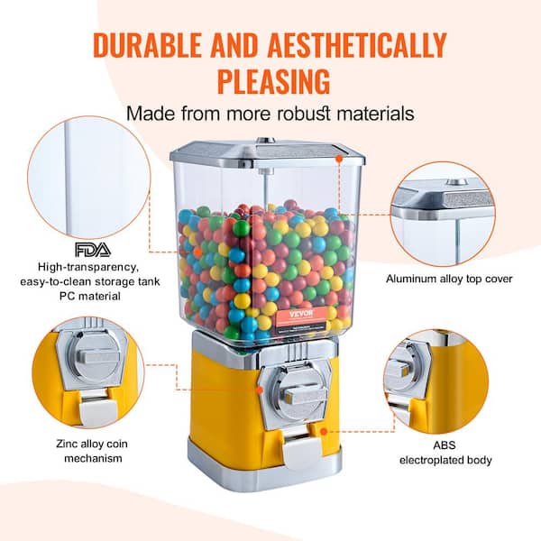 Yellow Mini Bubble Gum Machine Amazon.com: Vintage Gumball Machine For