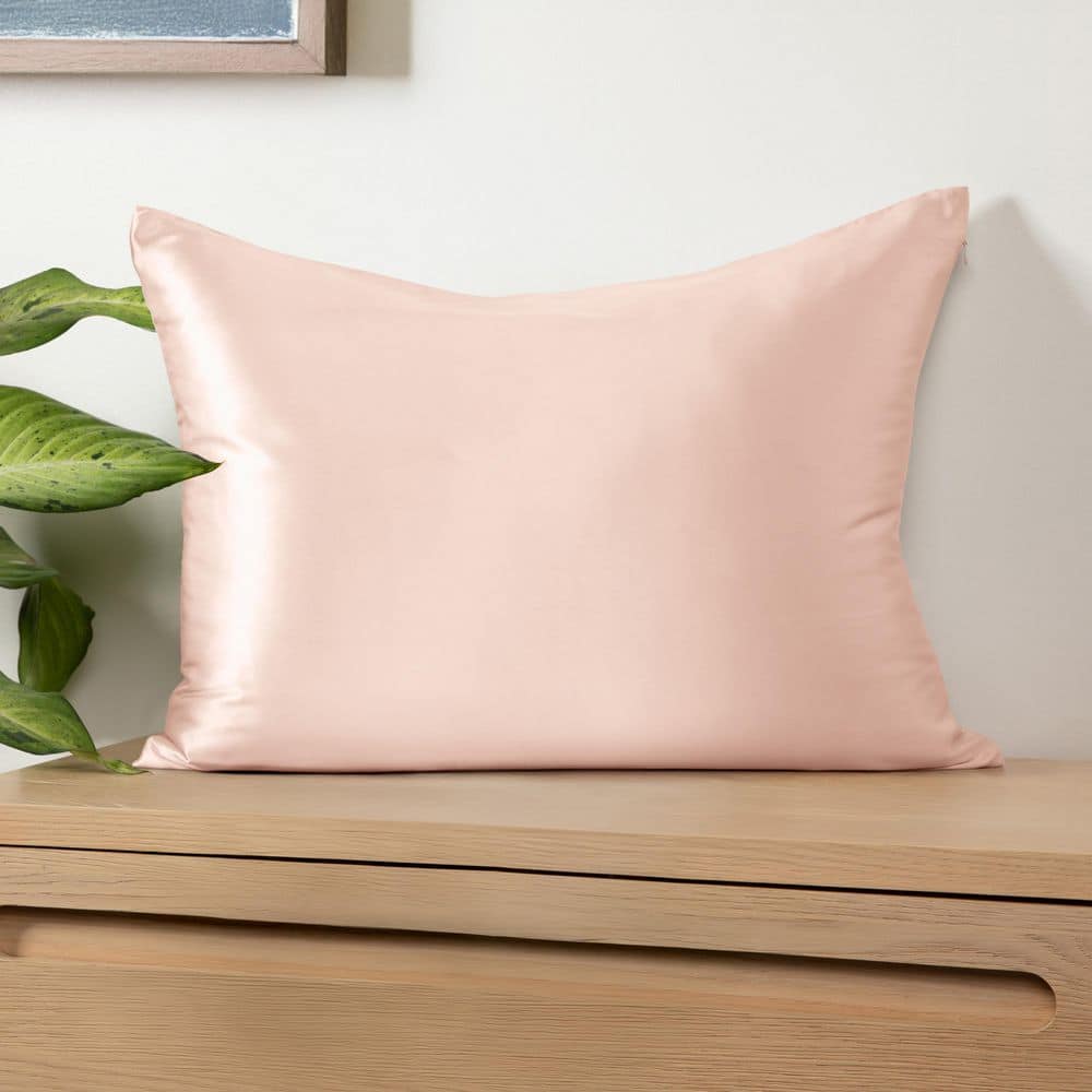 Becky Cameron 100% Mulberry Silk Blush Solid Standard Pillowcase PCASE ...