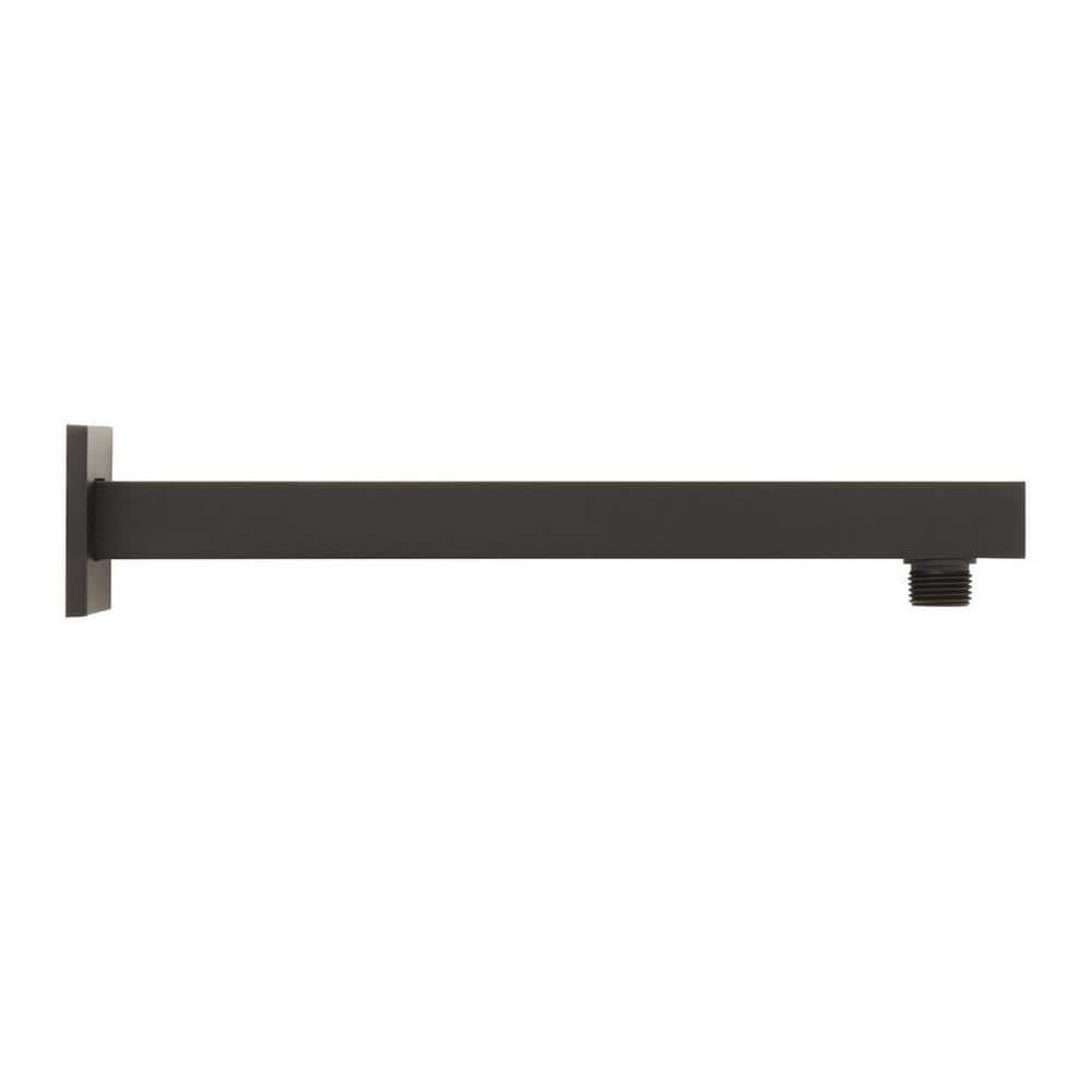 SIGNATURE HARDWARE 12 in. Modern Square Wall Mounted Shower Arm and ...