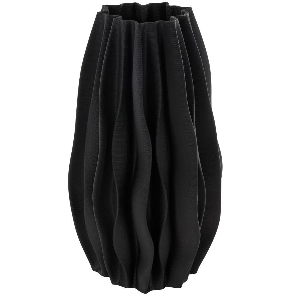 Litton Lane Black Dimensional Wavy Ribbed Ceramic Abstract Decorative ...