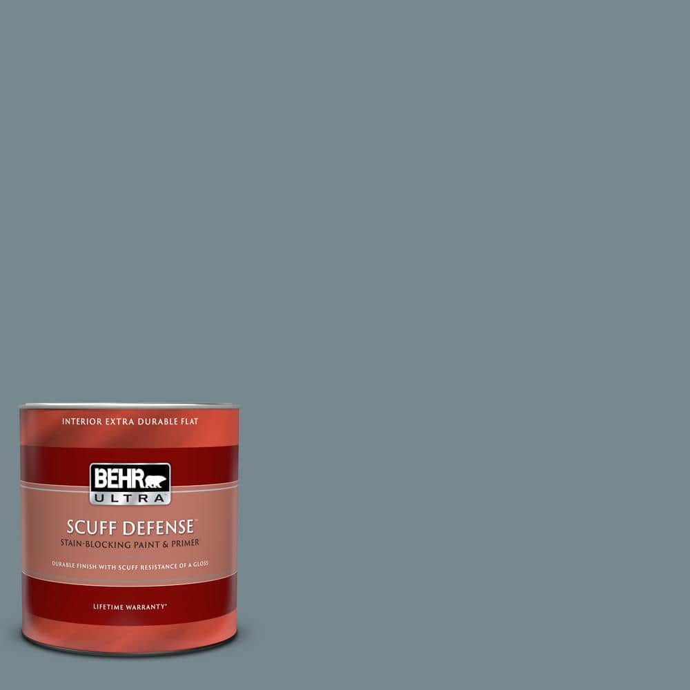 BEHR ULTRA 1 qt. #N470-5 Norwegian Blue Extra Durable Flat Interior ...