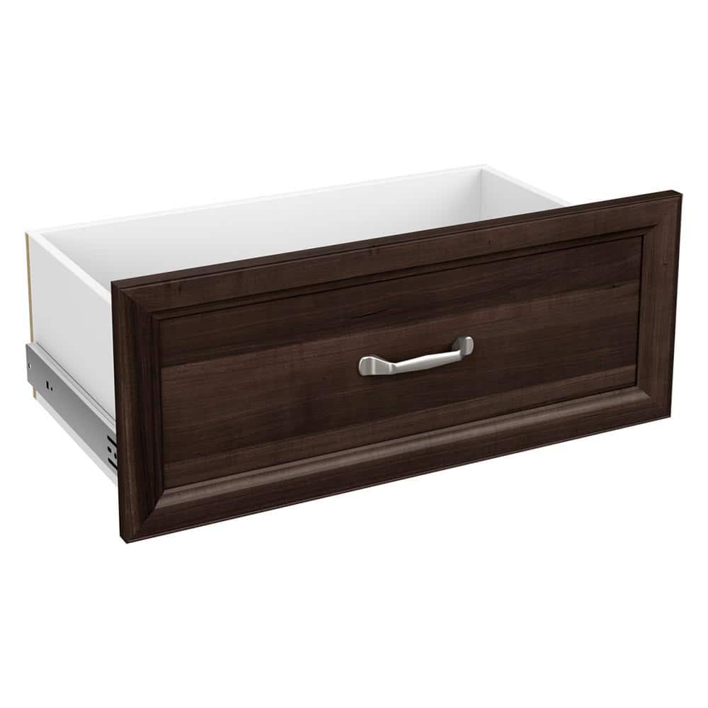 ClosetMaid Style+ 10 in. x 25 in. Modern Walnut Traditional Drawer Kit ...