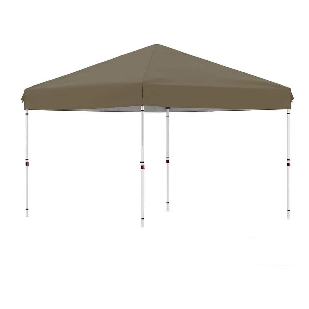 homfan 10 ft. x 20 ft. Rectangular Brown Pop Up Canopy Tent 1-Person ...