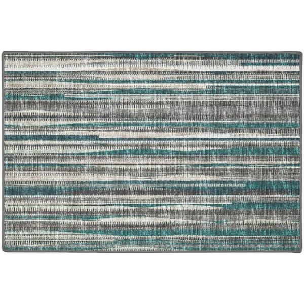 HomeRoots 2 X 3 Blue Ombre Runner Rug 2000491795 - The Home Depot