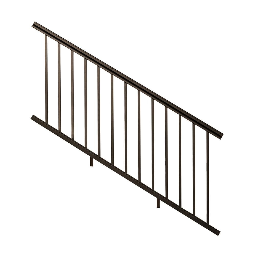 NewTechWood Allure 8 ft. x 42 in. Bronze Aluminum Pre-Assembled Stair ...