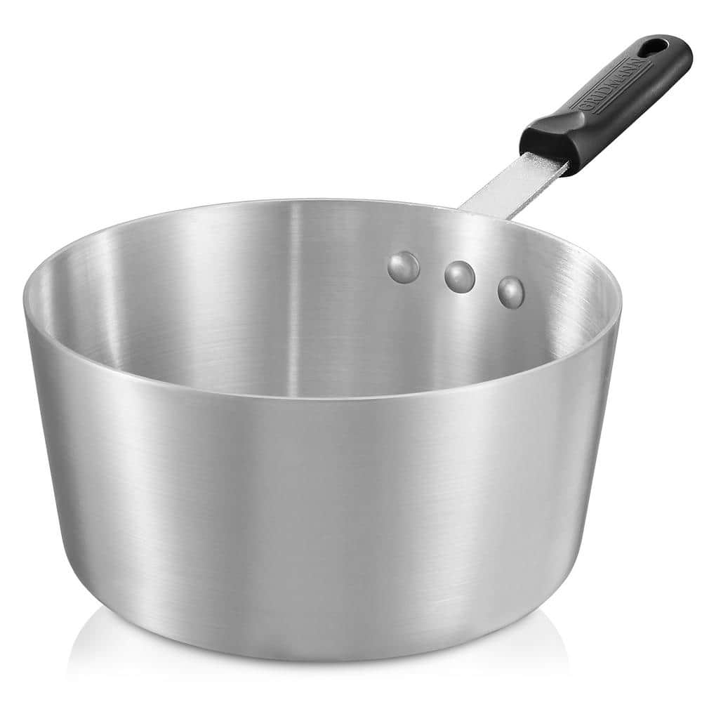 GRIDMANN 3.75 qt. Aluminum Sauce Pan with Silicone Handle REST-PP-SA ...