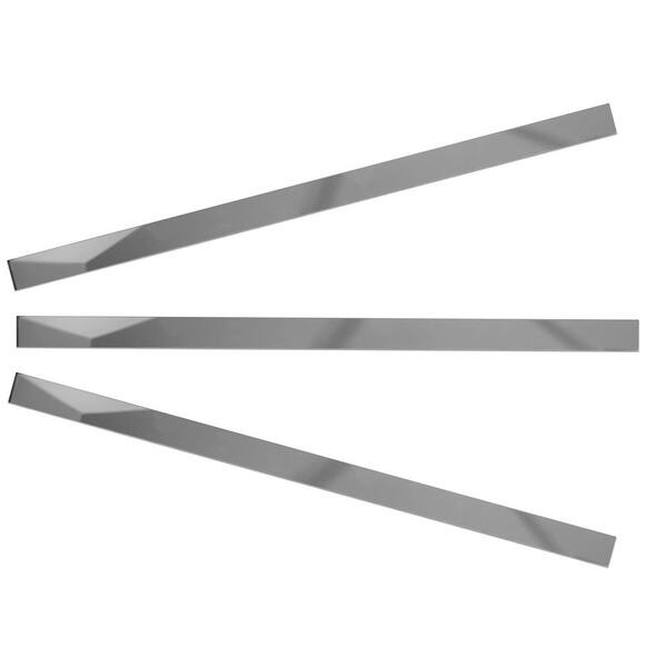 KANTU 16 in. x 1 in. Mirror Glass Pencil Tile Trim (3-Pack) 2114011