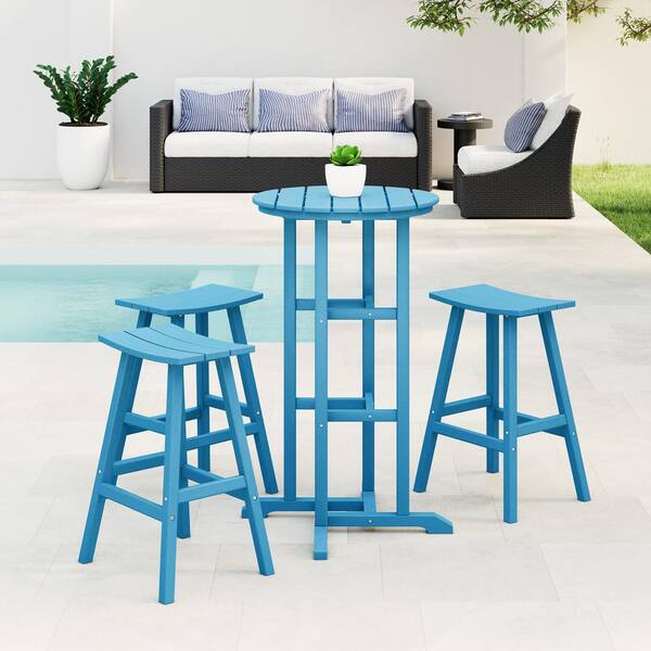 WESTIN OUTDOOR Laguna 4-Piece HDPE Weather Resistant Outdoor Patio Bar ...