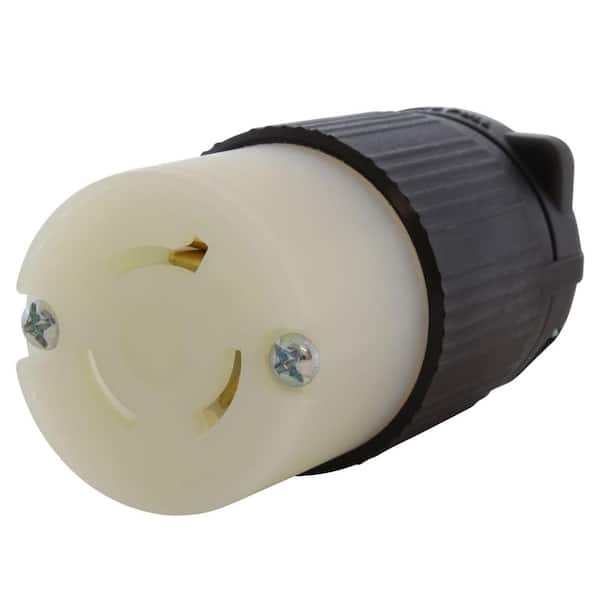 AC WORKS NEMA L6-15R 15A 250V 3-Prong Locking Female Connector with UL ...