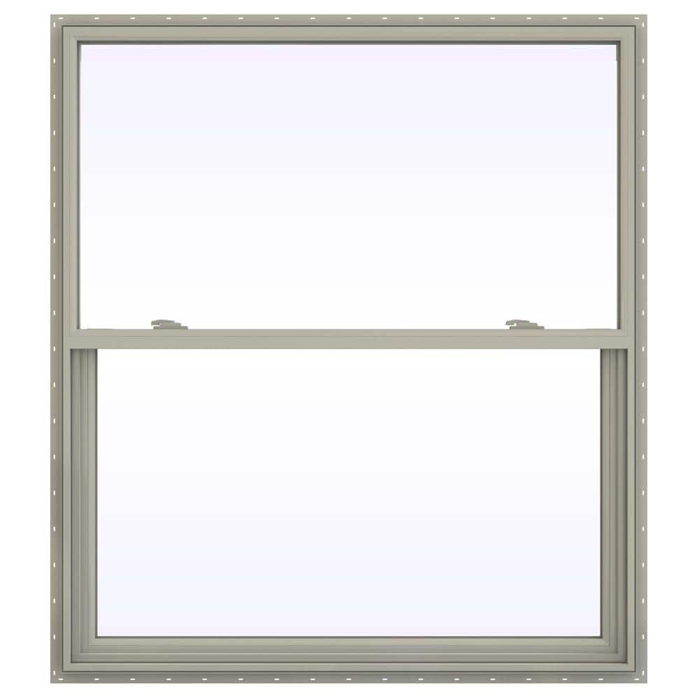 JELD-WEN 47.5 in. x 47.5 in. V-2500 Series Desert Sand Vinyl Single ...