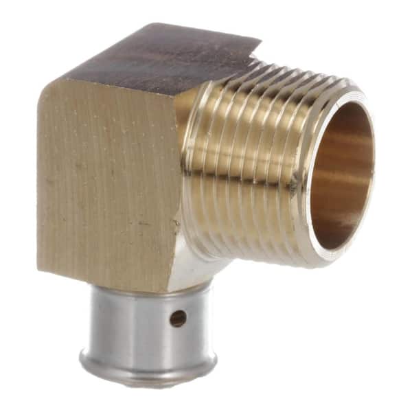 Viega PureFlow 1/2 in. Crimp/Press Zero-Lead Bronze Transition Coupling (25-Pack) 44350 - The ...