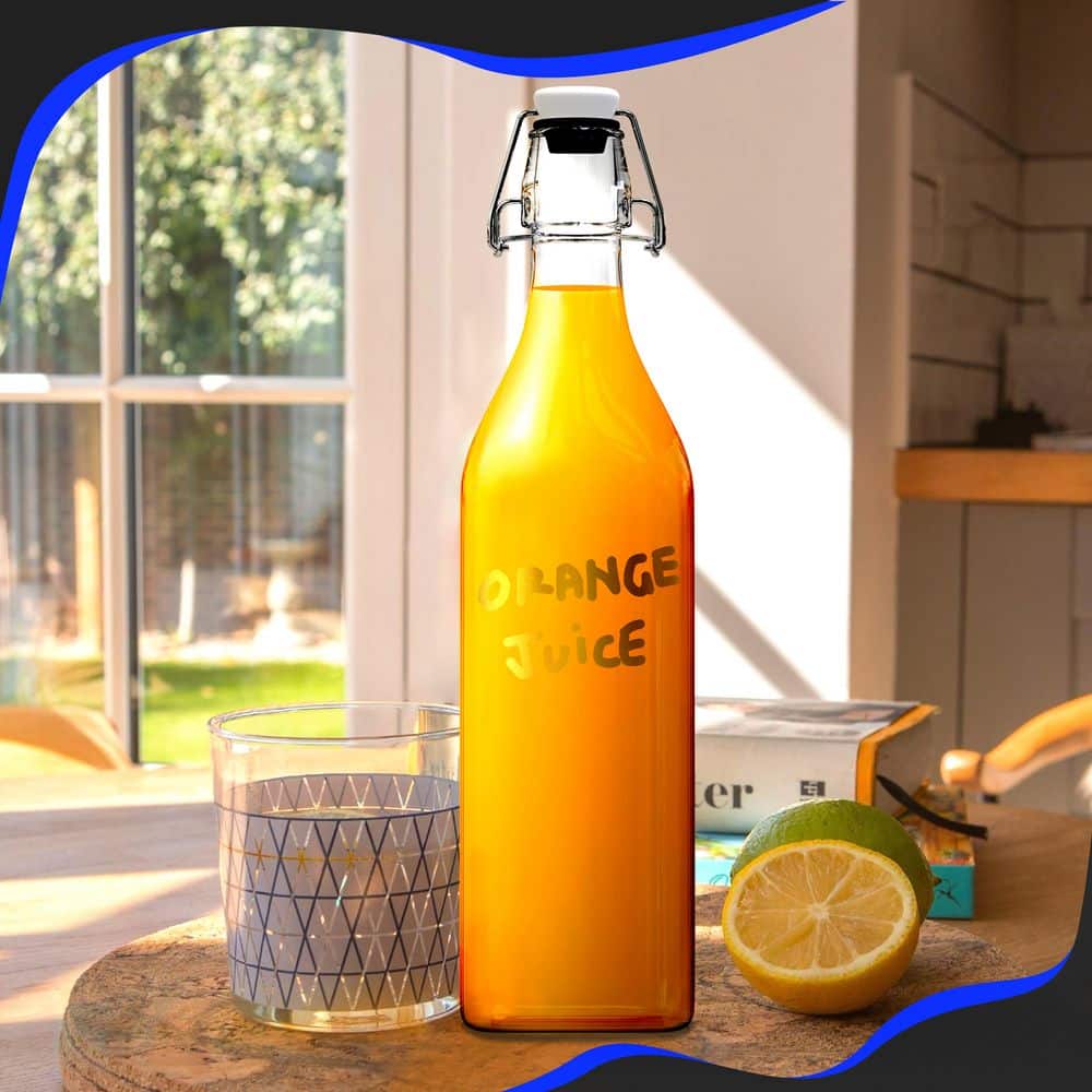 Reviews for Nevlers 33 oz. Square Swing Top Glass Bottles with Bottle ...