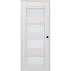 Belldinni Della 18 in. x 80 in. Left-Hand Frosted Glass Solid Core 4 ...