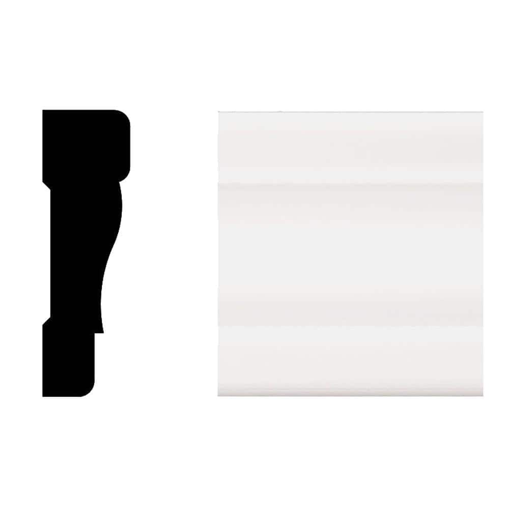 Royal Mouldings 2355 11/16 in. x 2 1/4 in. x 96 in. Colonial Primed PVC ...