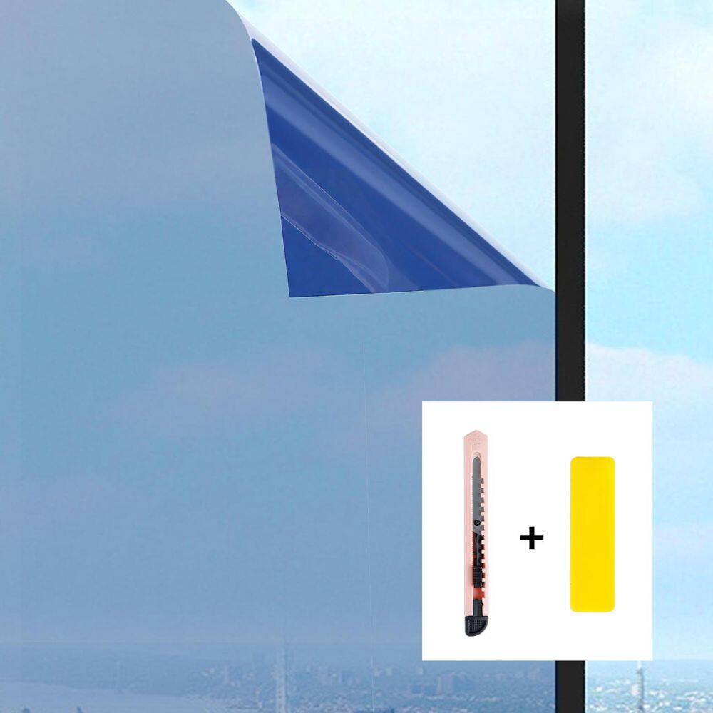 Vsmile 35.43 in. W x 196.85 in. L Window Film, Static Cling Sun ...