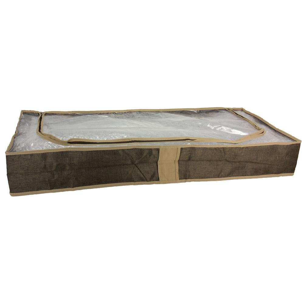 HOUSEHOLD ESSENTIALS Brown Under Bed Storage Bag 66062 - The Home Depot