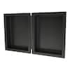 Tile Redi Redi Niche 32 in. x 20 in. Double Shower Niche Set in Black ...