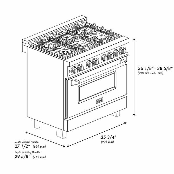 ZLINE Kitchen and Bath Autograph Edition 36 in. 6 Burner ZLINE Kitchen and Bath Autograph Edition 36 in. 6 Burner