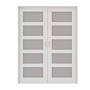 Reviews for ARK DESIGN 64 in. x 80 in. 5-Lite Frosted Glass Universal ...