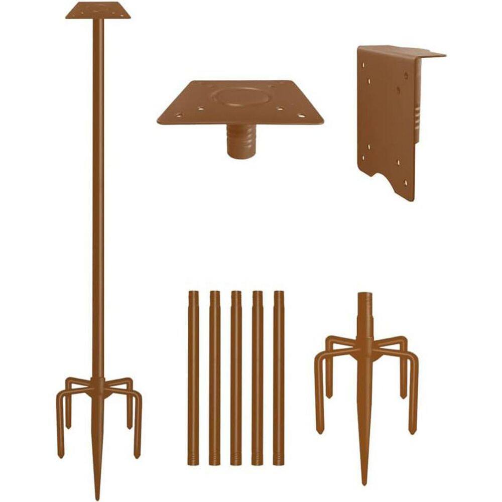 .N/A 90in. Bird Feeder House Pole Kit Outdoor Heavy Duty Adjustable ...