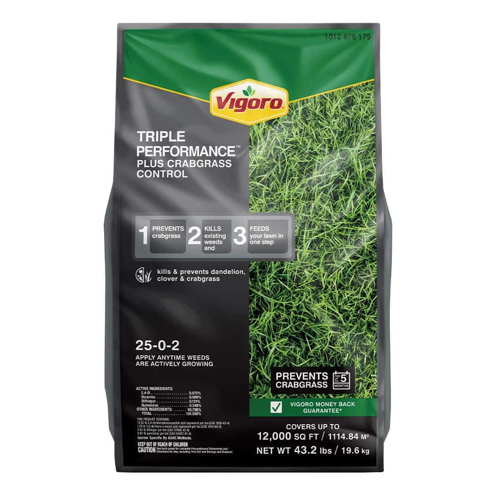 Vigoro Triple Performance 25-0-2 Lawn Fertilizer with Crabgrass Control ...