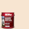 BEHR 1 gal. #OR-W3 Mannequin Cream Satin Interior/Exterior Masonry ...
