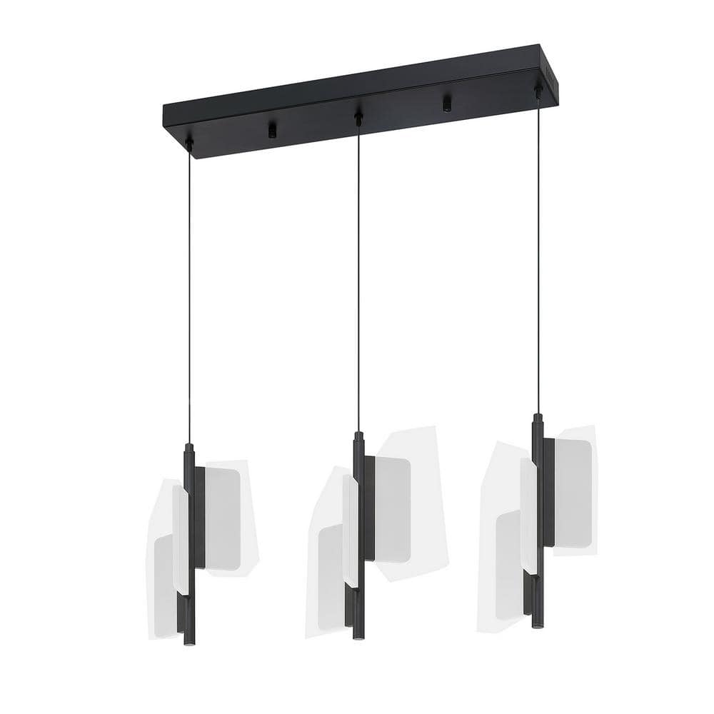 Kendal Lighting PHAEDRA 9-Light Black Statement Integrated LED Pendant ...