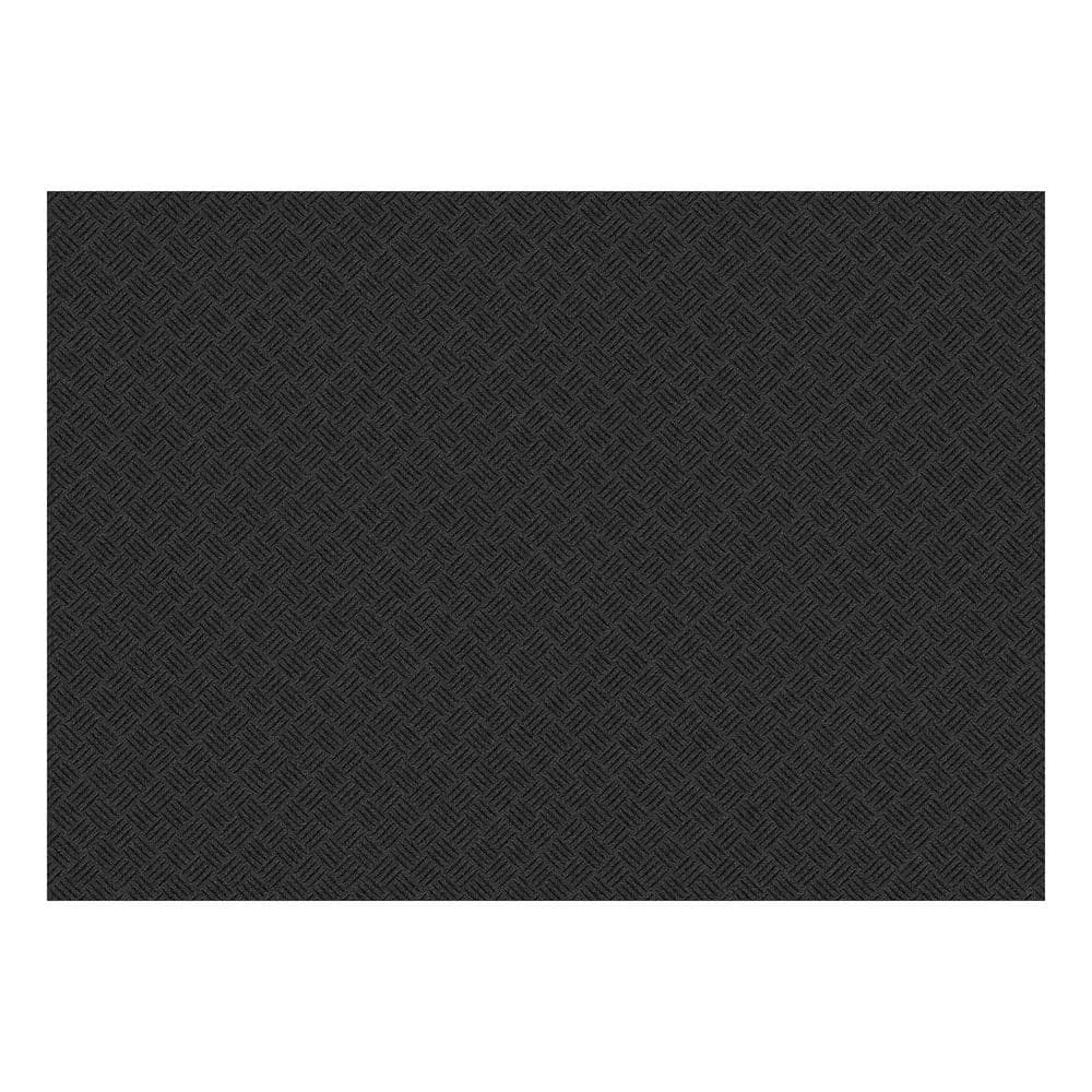 TrafficMaster Black 36 in. x 48 in. Rubber Deck Plate Mat MT4000098 ...