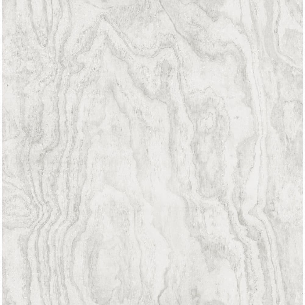 NuWallpaper Ashley Stark White Grey Sloane Wood Peel and Stick ...