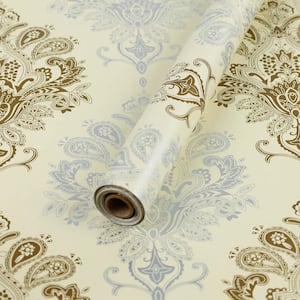 Jeedeson White Magnolia Vinyl Peel and Stick Wallpaper Roll, Removable ...