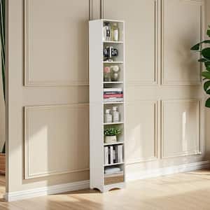 VECELO 4-Tier Slim Tall Storage Cabinet White 65.4 in. Accent Cabinet ...