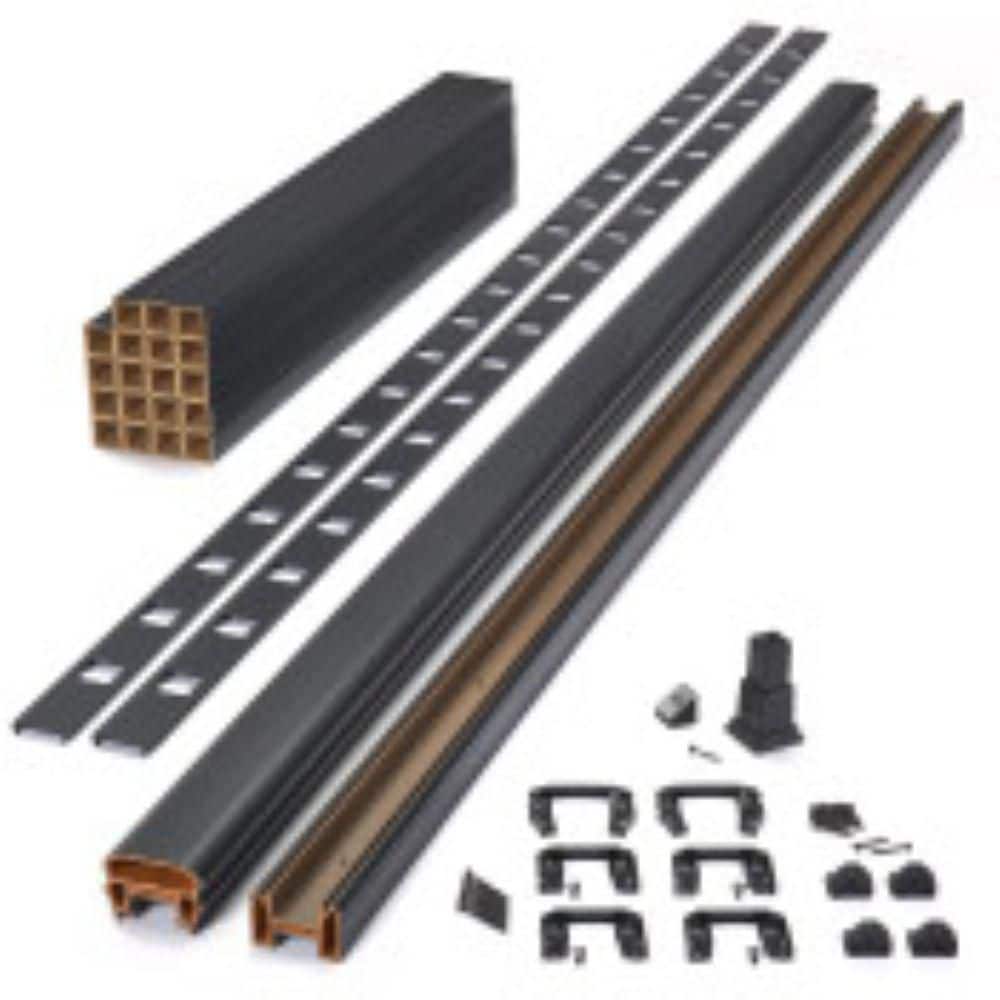 Trex Transcend 8 ft.x 42 in. Charcoal Black Composite Horizontal Deck ...