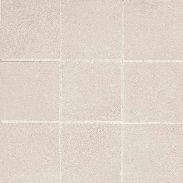 Bedrosians Wave Ice 4 in. x 4 in. Geometric Honed Porcelain Mosaic Tile ...