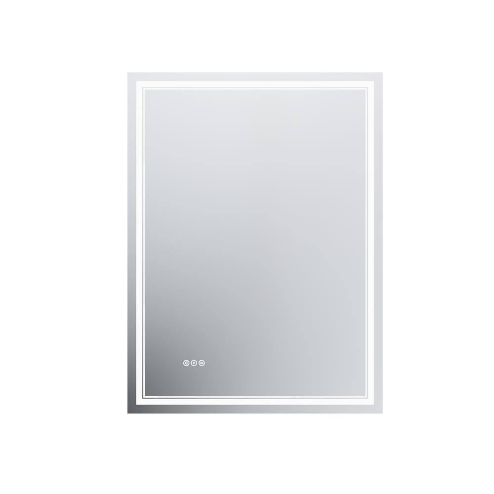 GQB 48 in. W x 36 in. H Rectangular Frameless Front Plus Backlit ...
