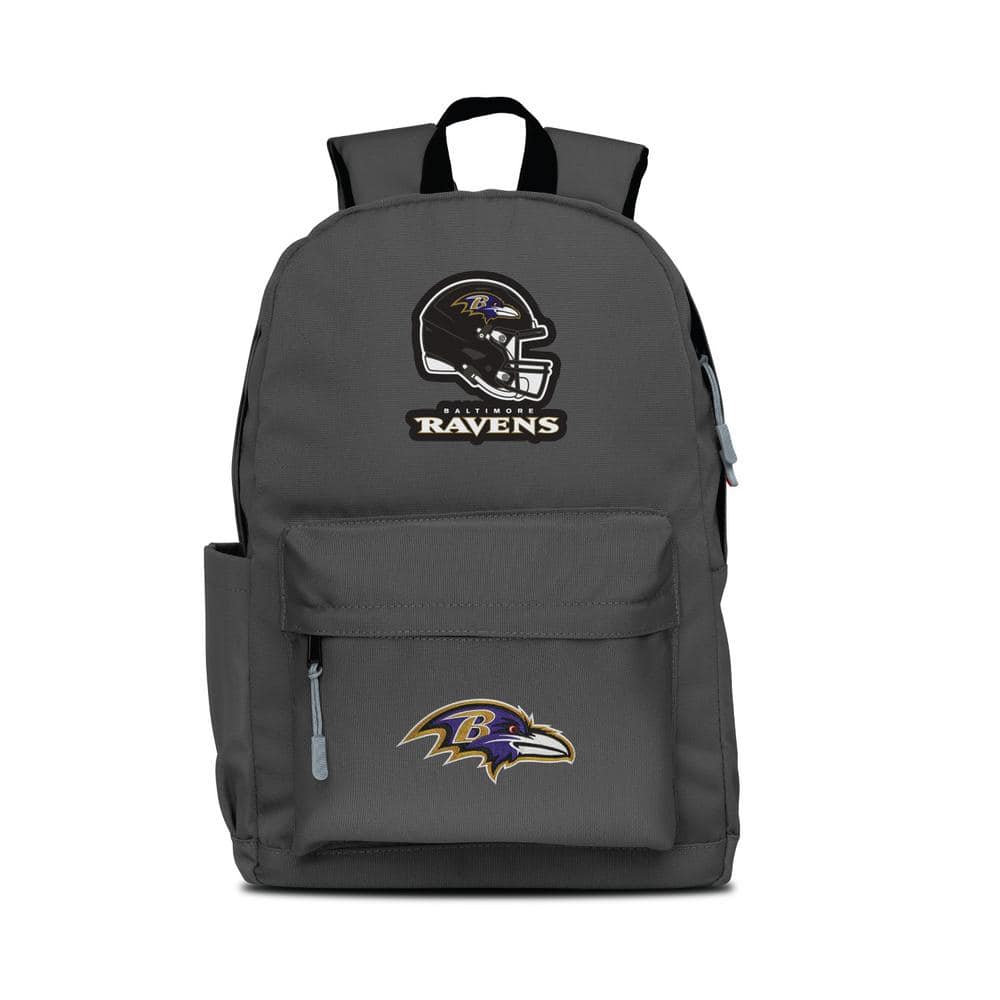 Mojo 17 in. Gray Baltimore Ravens 2-Logo Campus Laptop Backpack NFBRL730G_GRAY - The Home Depot