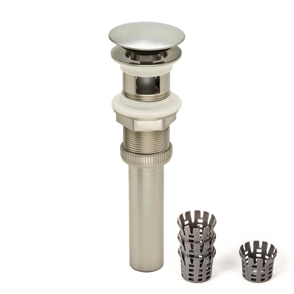 PF WaterWorks DecoDRAIN Push Open/Close Pop-Up Drain, ABS Body w/ Hair ...